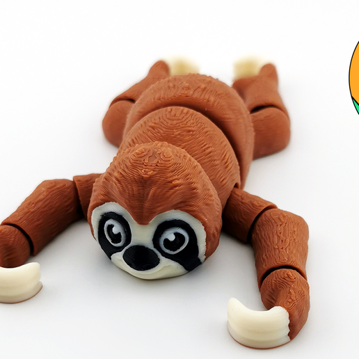 🦥 Flexi Sloth – Print-in-Place Articulated Model・ STL File for 3D ...