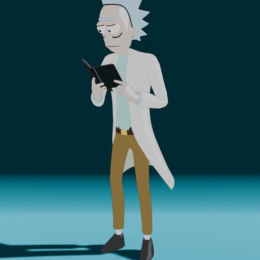 👨 Rick Sanchez Low Poly・ STL File for 3D printing・Cults