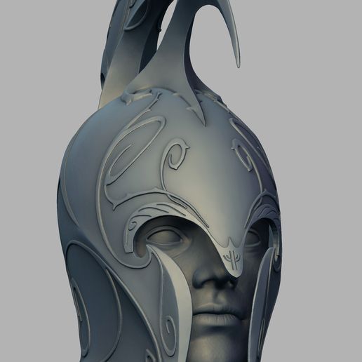 🧝 High Elven Warrior Helmet - Life size and 1:6・ 3D File for 3D ...