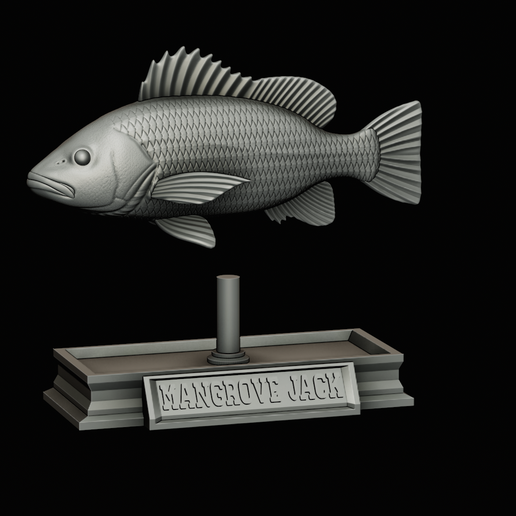 Archivo STL fish mangrove jack / mangrove red snapper / Lutjanus ...