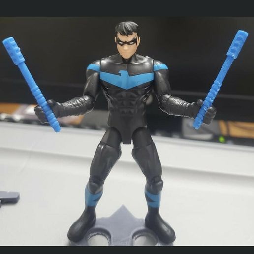 🪶 night wing escrima stick for spimaster 4'' nightwing figure・Free STL ...
