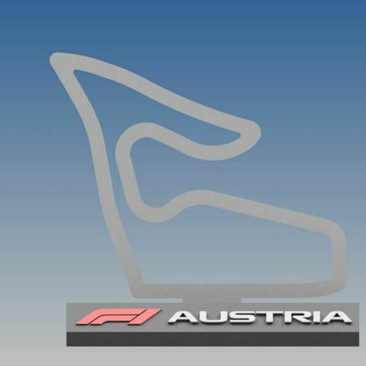 🇦🇹 F1 TRACK AUSTRIA WITH BASE・ STL File for 3D printing・Cults