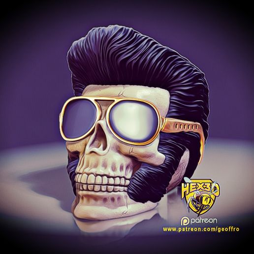 💀 Elvis Skull Pack・ 3D File for 3D printing・Cults