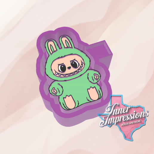 🍽️ Sitting Labubu Freshie Mold・ STL File for 3D printing・Cults