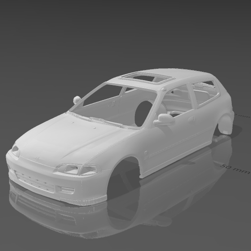 🐚 Civic EG6 SiR VTi 1994 Shell Body - Divided Parts for Easy Printing ...