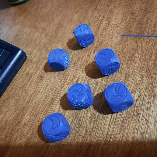 3D printed Confrontation Status Token Dice • made with UP BOX+・Cults