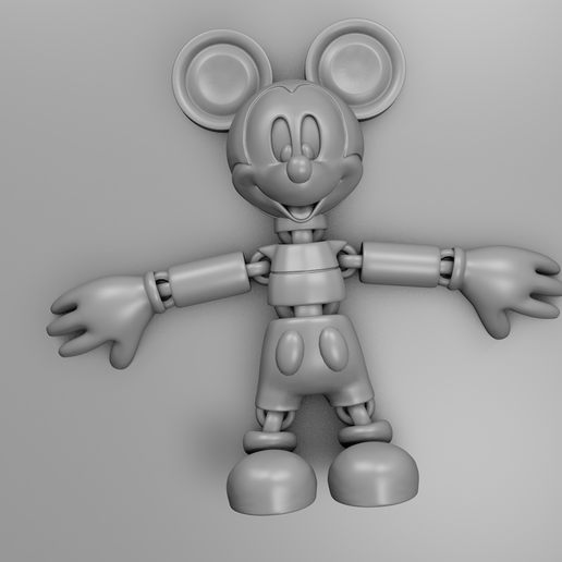 🐁 CUTE FLEXI PRINT-IN-PLACE - MICKEY MOUSE STL・ STL File for ・Cults