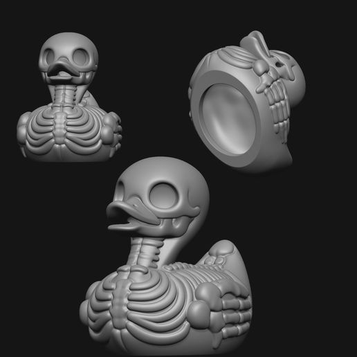 🎃 Halloween Duck Skeleton・ STL File for 3D printing・Cults