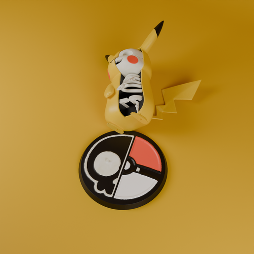 💀 Pokémon Fanart | Pikachu (Skeleton)・Arquivo STL Grátis para Impressão ...
