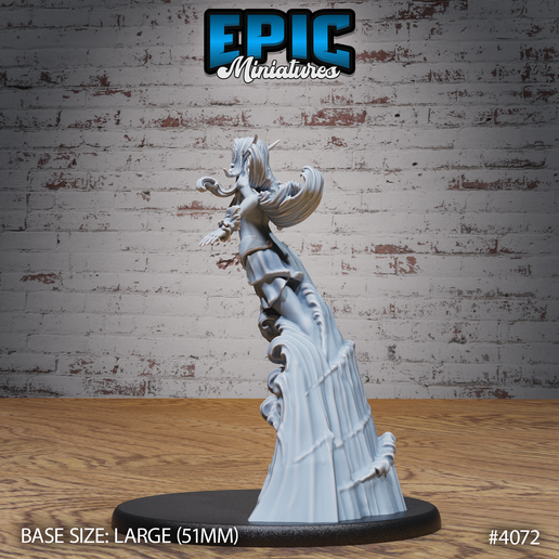 3D file Water Elemental Female Wave ‧ DnD Miniature ‧ Tabletop ...