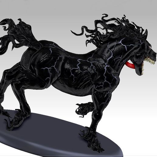 🐎 Venom horse _ symbiote horsie・ STL File for 3D printing・Cults