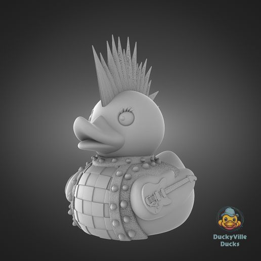 🪨 Spike Webb - the Punk Rock Duck・ STL File for 3D printing・Cults