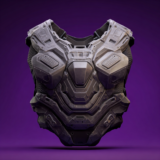 🎲 scale armor, torso armor, protective armor, STL, sleek armor ...