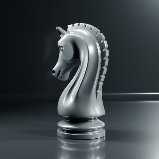 ♟️ Simple Chess Knight Piece・ STL File for 3D printing・Cults