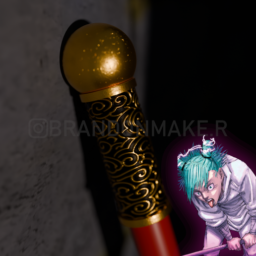 🎭 Nyoi Staff - Hajime Kashimo pole for Cosplay - Jujutsu Kaisen・ 3D ...