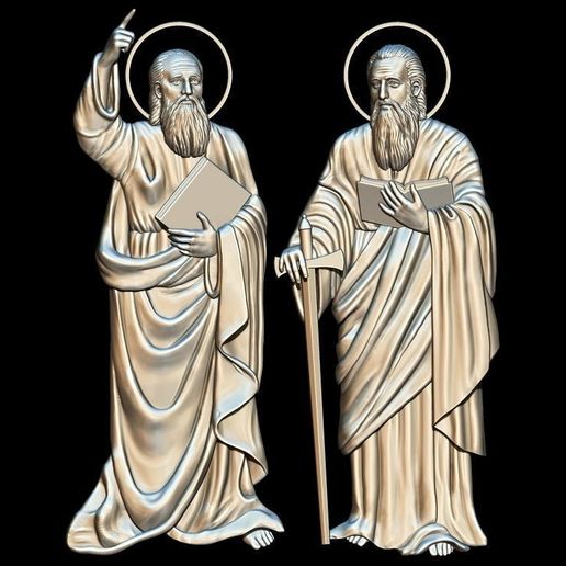 ⛪ Saint Peter and St Paul 3d model relief for cnc 3d printing・ 3D File ...