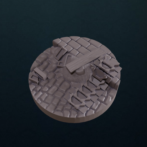 🎲 European Cobblestone & Rubble Scenic Bases – 25mm Set・ 3D File for ・Cults