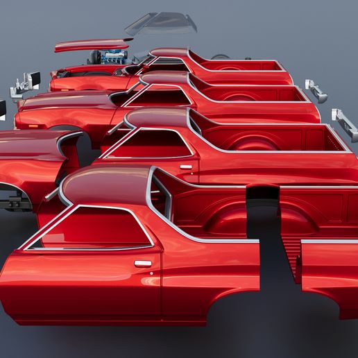 🚗 Ranchero 1974・ 3D File for 3D printing・Cults