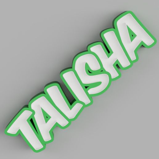 3D file NAMELED TALISHA - LED LAMP WITH NAME 🔦 ・3D printing model to ...