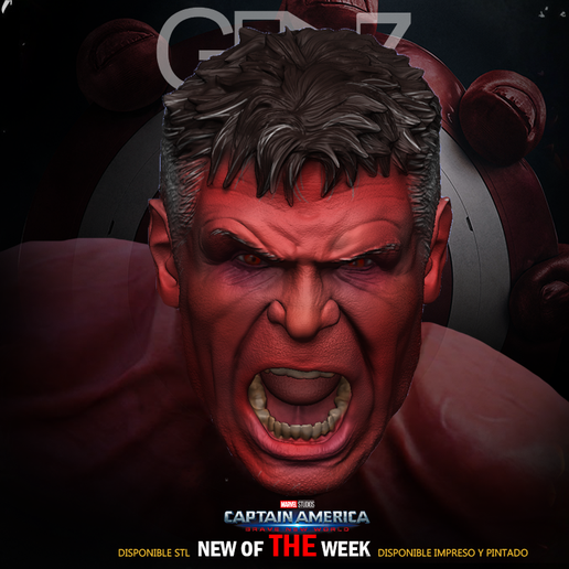 🦸 REDHULK, CAPITAN AMERICA 4, RED HULK・ STL File for 3D printing・Cults