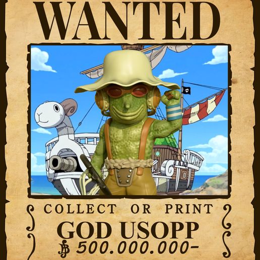 🎲 STRAWHAT ANIMALS - GOD USOPP | ONE PIECE・ STL File for 3D printing・Cults