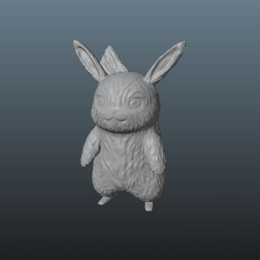 Archivo STL Pikachu con pelo 🐉 (OBJ)・Objeto para impresora 3D para ...
