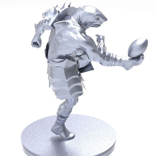 🦈 SHARK FOOTBALL PLAYER・Free STL File for 3D printing・Cults