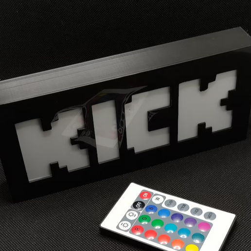 🔦 ILLUMINATED KICK LOGO・ STL File for 3D printing・Cults