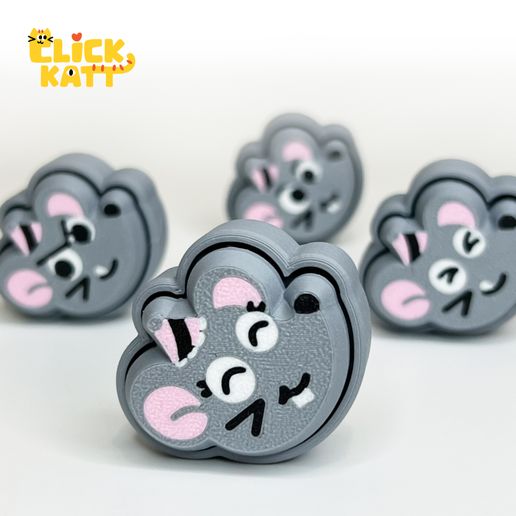 🐁 Mouse - Clicker Fidget Toy Keychain・ STL File for 3D printing・Cults
