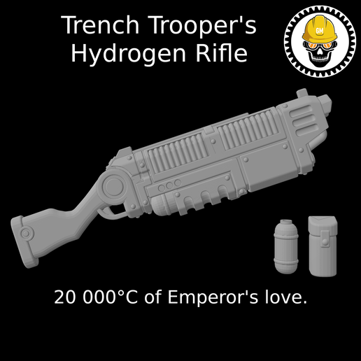 3D file Trench Trooper's Hydrogen rifle 💂 ・3D printer model to download ...