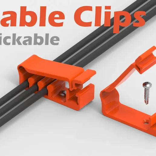 3D file Cable Clips Collection - Clickable - ( Parametric ) 🔌 ・3D ...