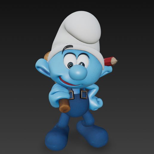 🧑‍🌾 Handy Smurf・ STL File for 3D printing・Cults