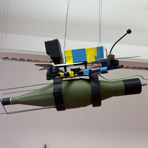 🇺🇦 Ukraine / Russian FPV Kamikaze Drone RPG Adapter + RPG Warhead (Full ...