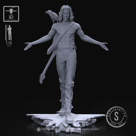 🐦 THE CROW 1994 FANART FULL VERSION・ 3D File for 3D printing・Cults