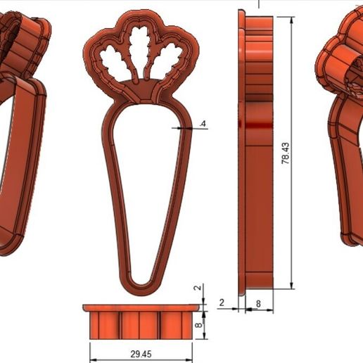 🍪 Vegetable garden cutters for cookies or playdough - set of 4・ STL ...