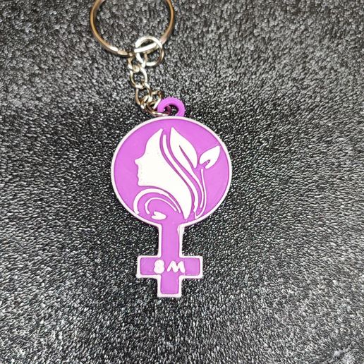 STL file women's day keychain 🗝️ ・3D printable model to download・Cults