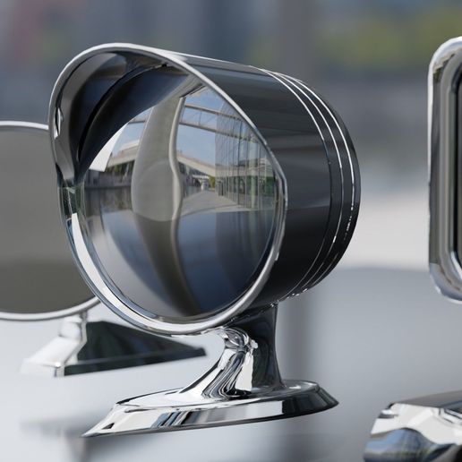 🚗 Vintage Car side mirror Pack 3D print model・ STL File for 3D printing ...
