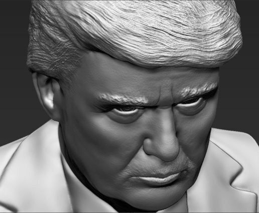 👤 President Donald Trump bust for full color 3D printing・ 3D File for ...