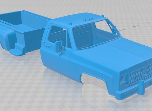 🚗 GMC Sierra Grande 454 Pickup 1979 Printable Body Car・ 3D File for 3D ...