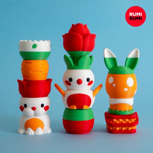 👌 Easter Stackable Rumi Blocks Toys・ 3D File for 3D printing・Cults