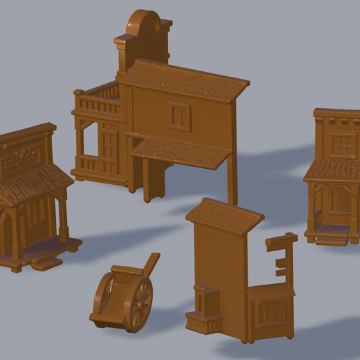 🤠 Cowboy City 3D Printable STL – Wild West Town Decor for Dioramas ...