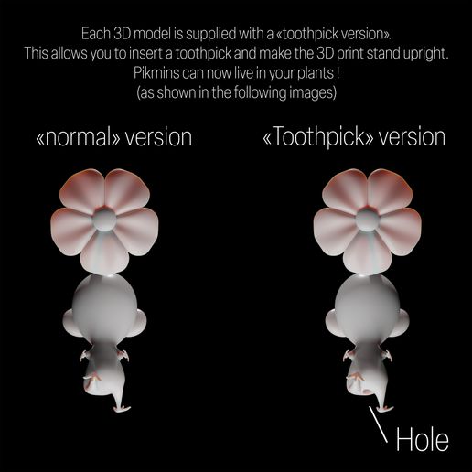 🏃 White Pikmin Running・ STL File for 3D printing・Cults