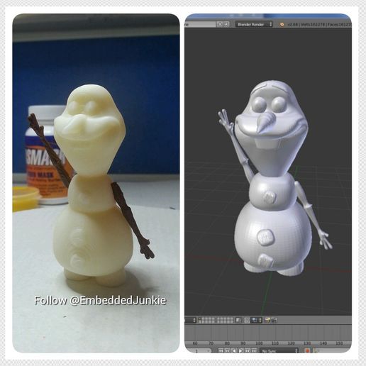 ☃️ Olaf from Disney's Frozen・Free 3D File for ・Cults