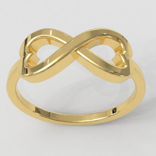 STL file Infinity Love Ring ♾️ ・Model to download and 3D print・Cults