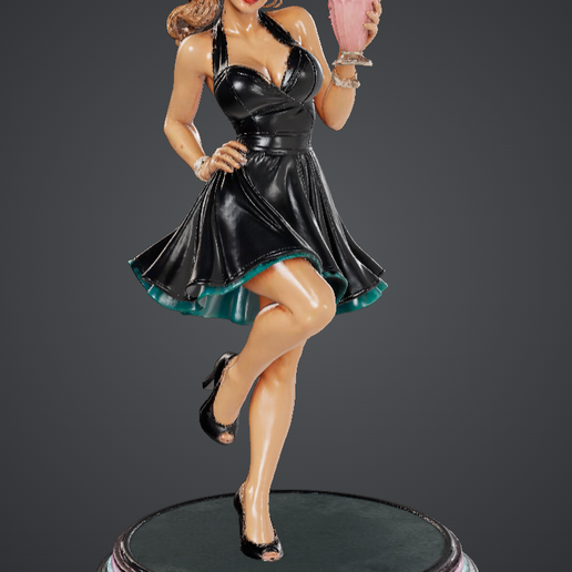 🦸 Midnight_Milkshake – Retro Diner Glamour Multipart STL Figure・ 3D ...