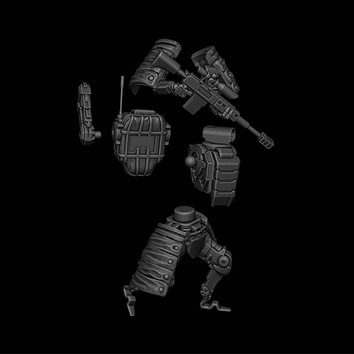 🤖 Robot sniper・ STL File for 3D printing・Cults