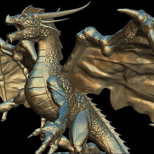 🐉 Red Dragon dungeons and dragons・ STL File for 3D printing・Cults