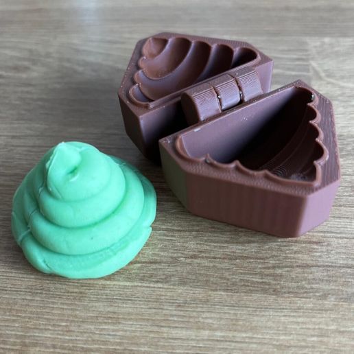 ️ PRINT IN PLACE MOULD FOR A 3D DOGGIE POOP・ STL File for 3D printing・Cults