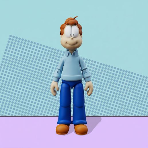 🐱 Jon Arbuckle Jon Bonachon Garfield・ STL File for 3D printing・Cults