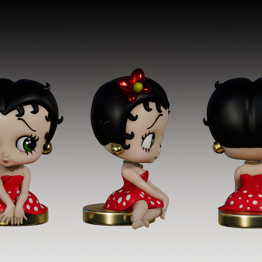 👧 Betty boop・ 3D File for 3D printing・Cults